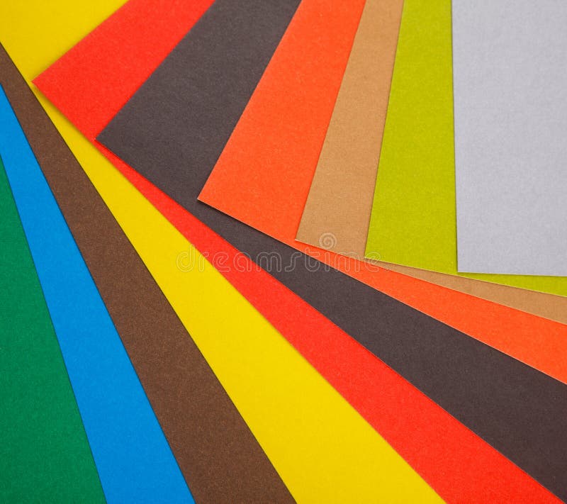 Many Colored Sheets of Cardboard Stock Photo - Image of color, bright ...