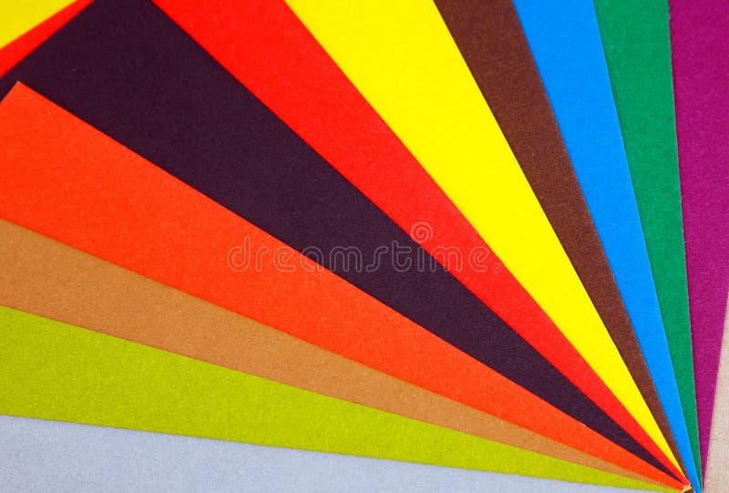Many Colored Sheets of Cardboard Stock Photo - Image of yellow ...
