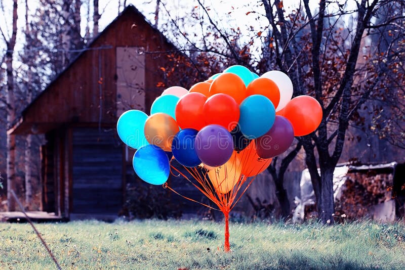 Many colorful balloons stock image. Image of outdoors - 68872751