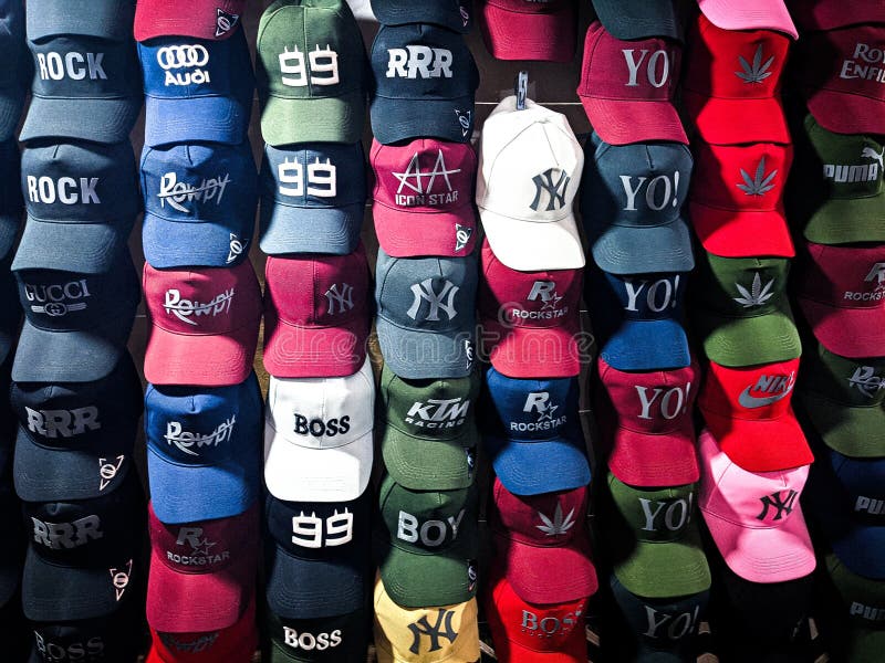 Colorful Caps on Display in Hollywood Editorial Stock Photo - Image of ...