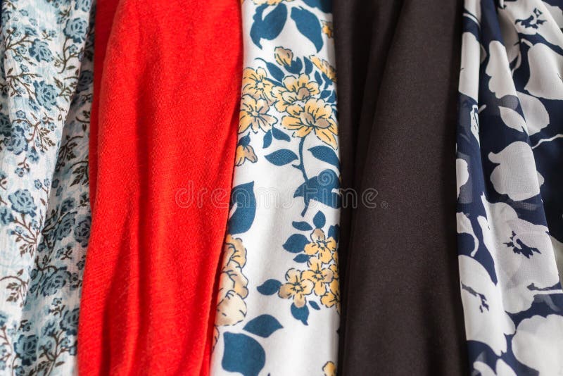 Many Colorful Fabric Cloth Textures with Patterns Stock Photo - Image ...