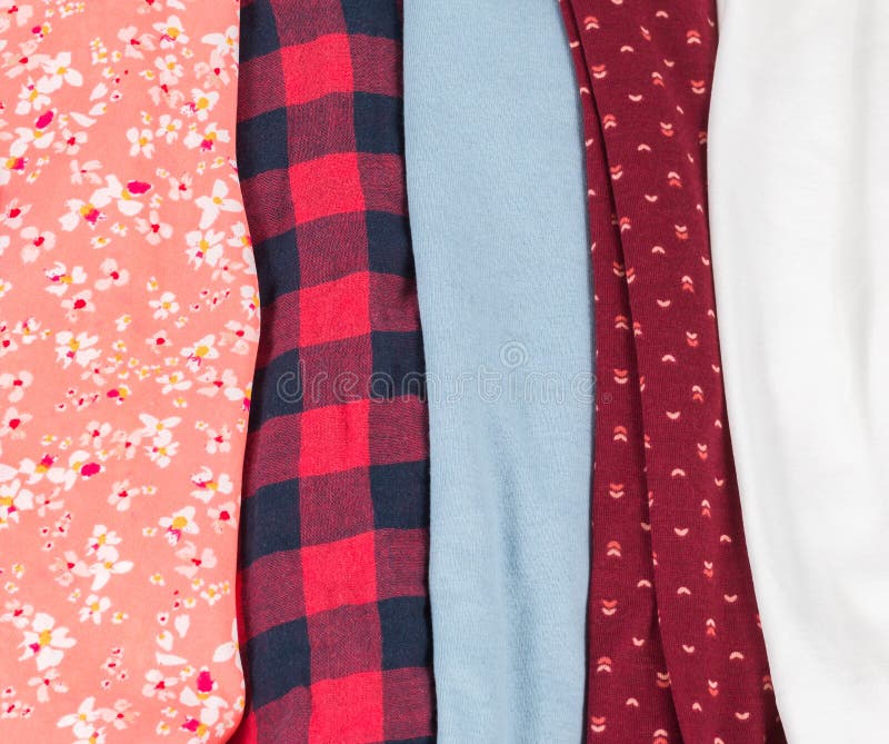 Many Colorful Fabric Cloth Textures with Patterns Stock Image - Image ...