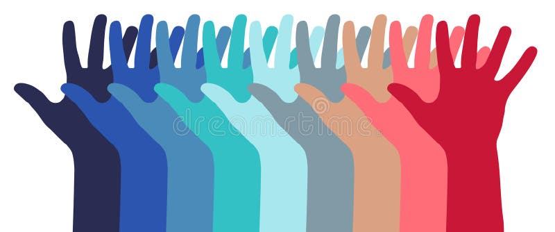 Many Colorful Hands - Diversity Concept Stock Vector - Illustration of ...