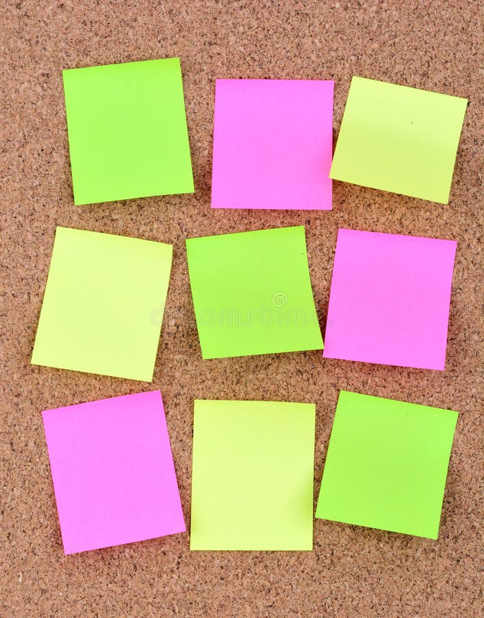 Many Colorful Notes on Cork Stock Image - Image of remind, office: 77163417
