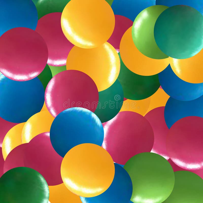 Many Colorful Plastic Balls at Playground. Eps 10 Stock Illustration ...