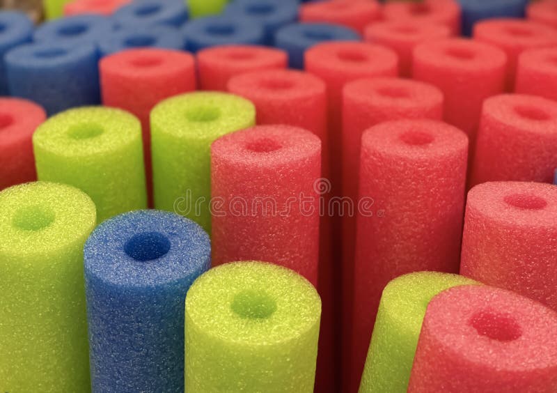 Colorful Pool Noodles Close Up Shot , Selective Focus Stock Image ...