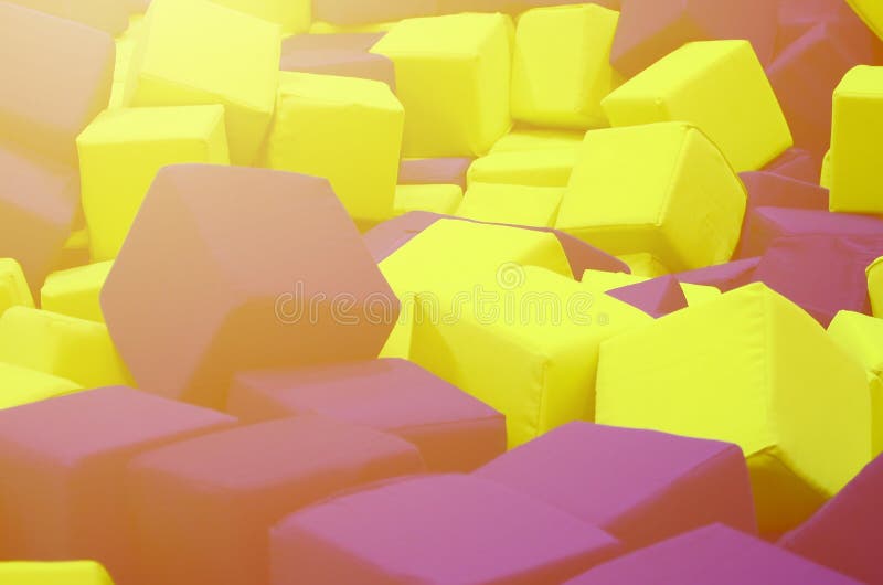 Many Colorful Soft Blocks in a Kids Ballpit at a Playground Stock Photo ...