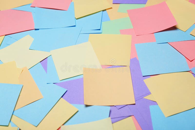 Many Colorful Stickers As Background. Office Stationery Stock Image ...