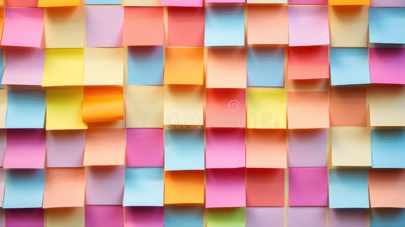 Many Colorful Sticky Notes AI Generated Stock Image - Image of adhesive ...