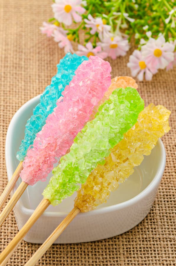 Many Colorful Sugar Crystal Candy. Stock Image - Image of pink, fruity ...