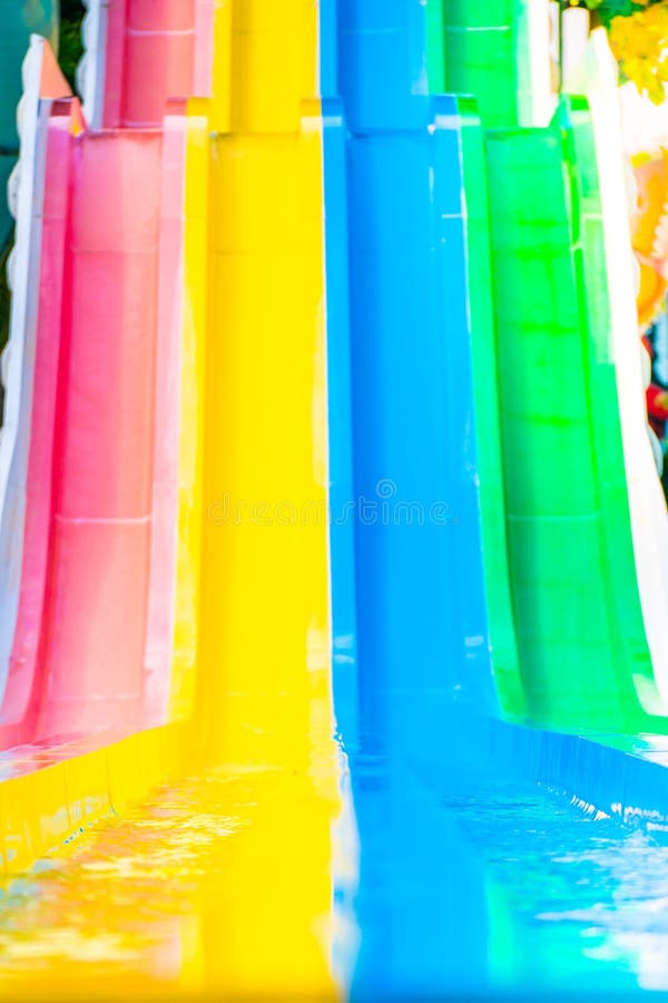 Many Colors of Water Park Slider.shallow Focus Effect Stock Image ...