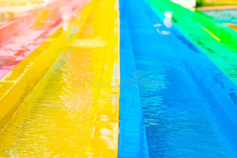 Many Colors of Water Park Slider.shallow Focus Effect Stock Image ...