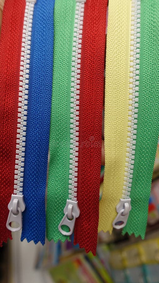 Many colors of Zipper. stock photo. Image of plastic - 65680720