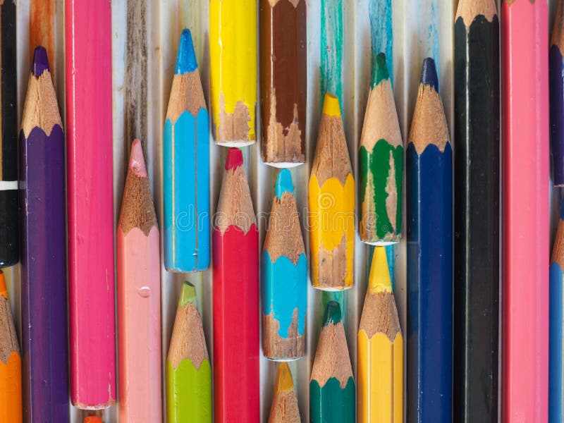 Many colour pencils stock photo. Image of brown, pencils - 136800694