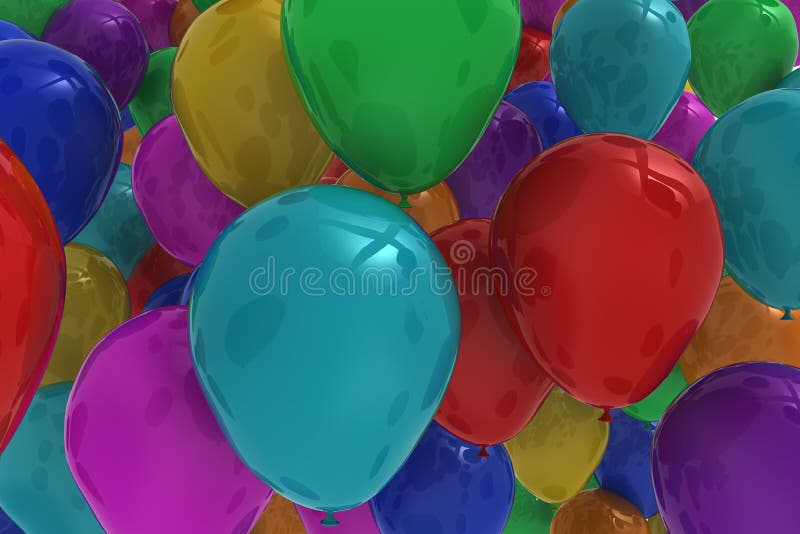 Many colourful balloons stock illustration. Illustration of digital ...