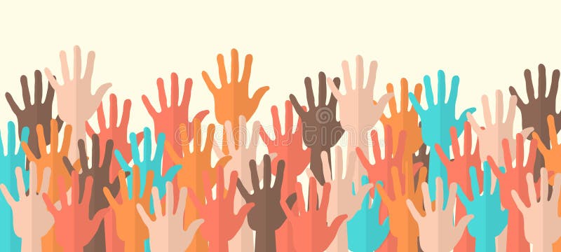 Multicultural Colourful Hands, Vector Illustration Stock Vector ...