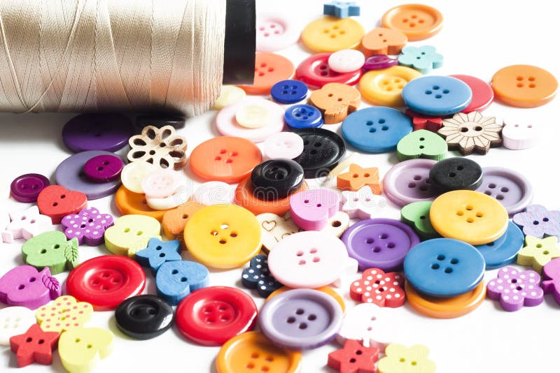 Many colours of buttons stock photo. Image of love, clothes - 54849112