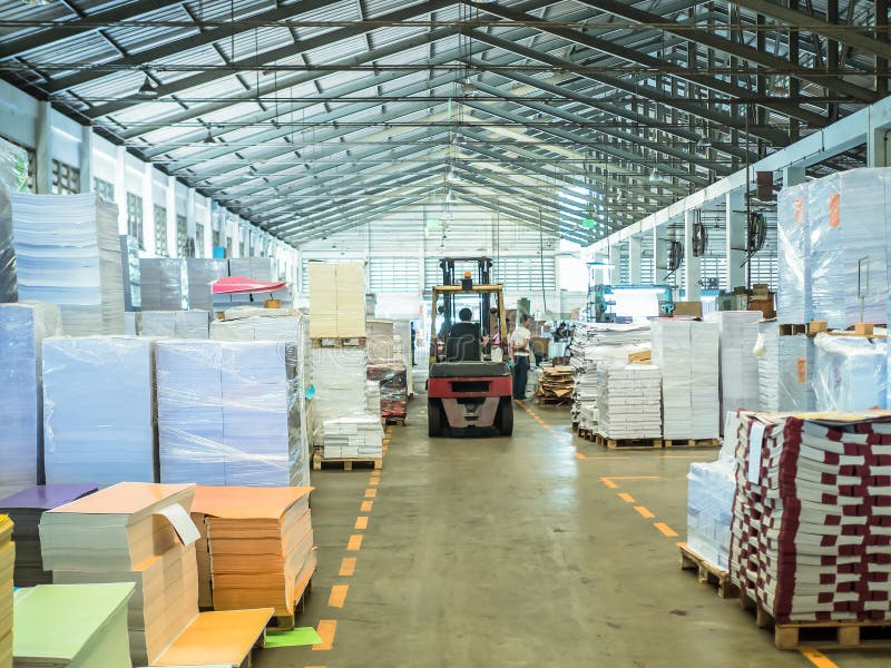 Printshop: paper warehouse stock image. Image of manufacturing - 17449361