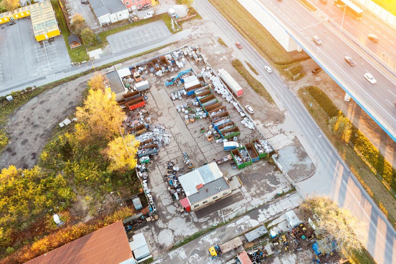 Many Containers for Sorting and Further Processing of Scrap Metal ...