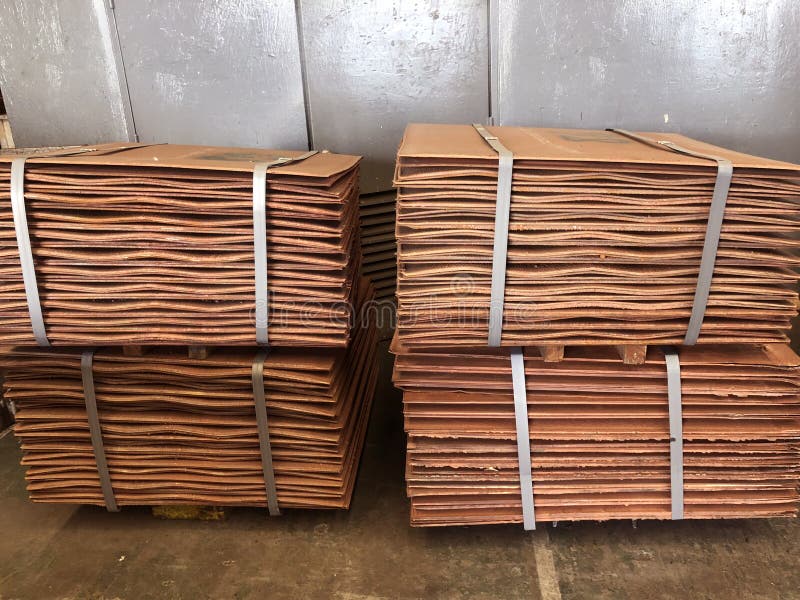 Many of Copper Sheet Stack are Placed in Yard Waiting To Process Stock ...