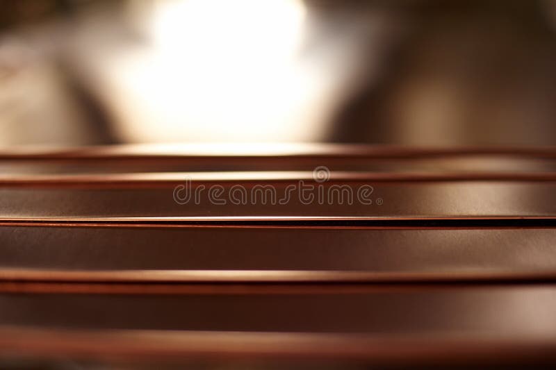 Many Copper Sheets, Warehouse Copper Plates Stock Photo - Image of ...