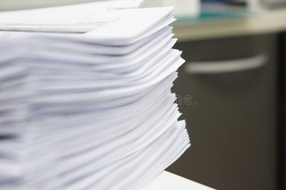 Many Copy Document at Office Stock Photo - Image of knowledge, data ...