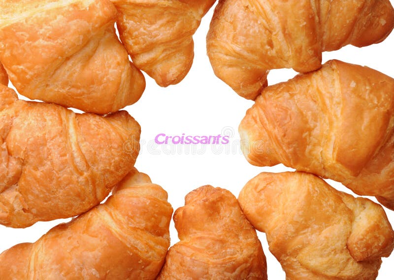 Circle From Yummy Croissants Stock Image - Image of pastry, crumbs ...
