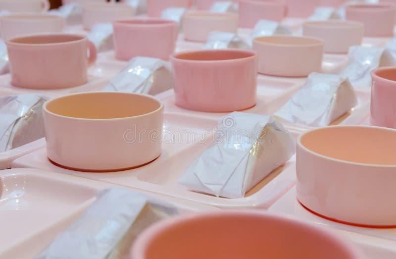 Many Cup and Cake for Coffee Break Stock Image - Image of appetizing ...