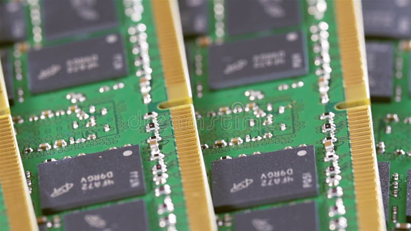Many DDR4 Computer Memory Modules (RAM) Sliding Video Stock Video ...