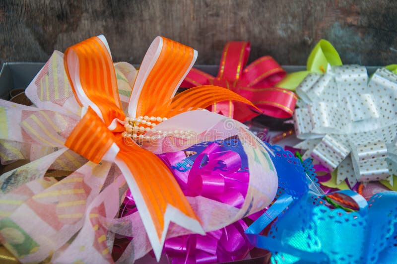 Many decorative bows stock photo. Image of greeting, ribbon - 63900192