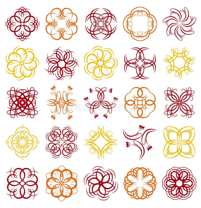Many Decorative Elements, Vector Stock Vector - Illustration of graphic ...