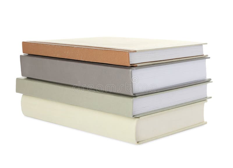 Many Different Books Stacked on White Background Stock Photo - Image of ...