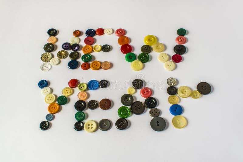 Many Different Buttons. Buttons for Clothes Made of Plastic. View from ...