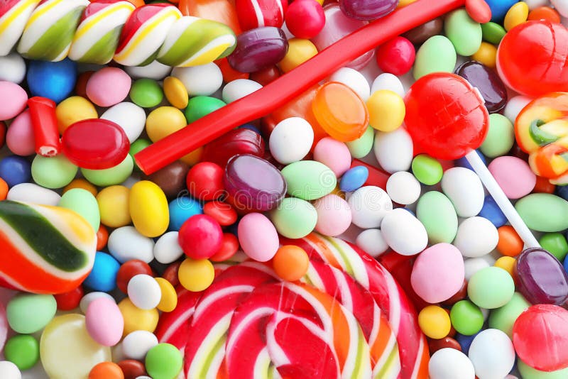 Many Different Candies, Closeup Stock Photo - Image of chewing, drops ...