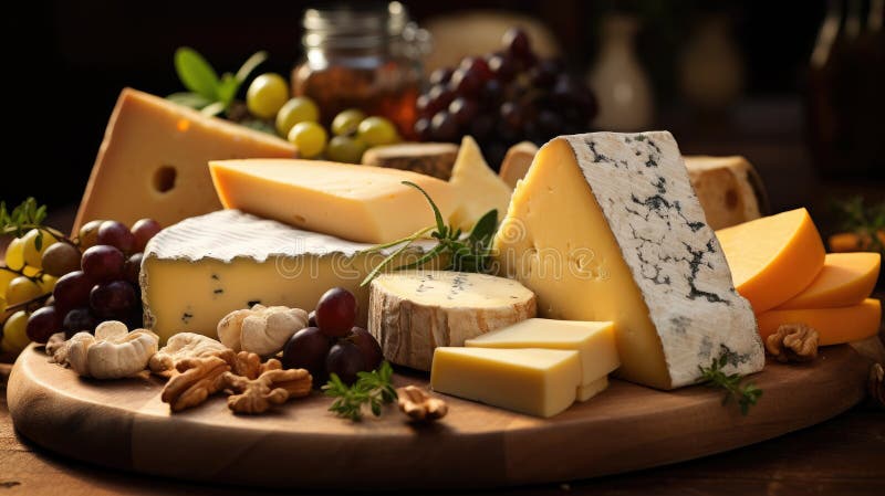 Many different cheeses stock illustration. Illustration of healthy ...