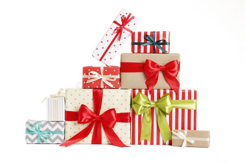Many Different Christmas Gift Boxes Stock Image - Image of festive ...