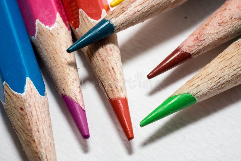 Many Different Colored Pencils Stock Image - Image of creative, macro ...