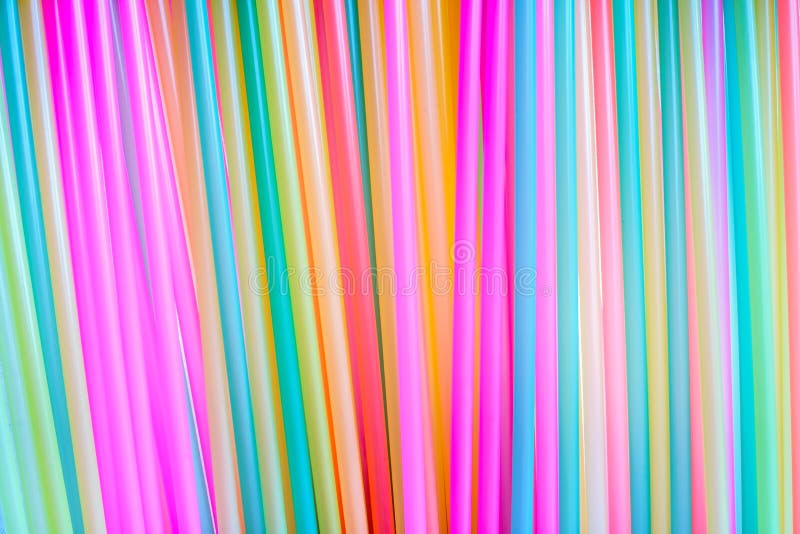Many Different Colored Plastic Drinking Straws Stock Photo - Image of ...