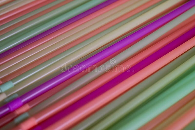 Many Different Colored Plastic Drinking Straws Stock Image - Image of ...