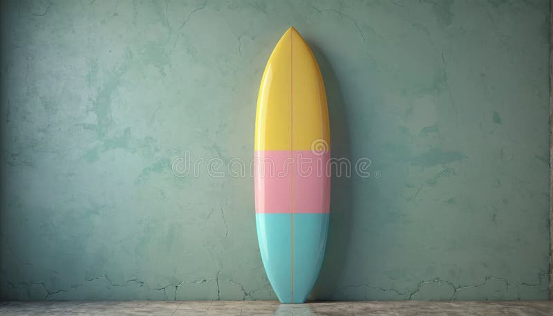 Many Different Colored Surfboards Standing in a Row on a Wooden Wall ...