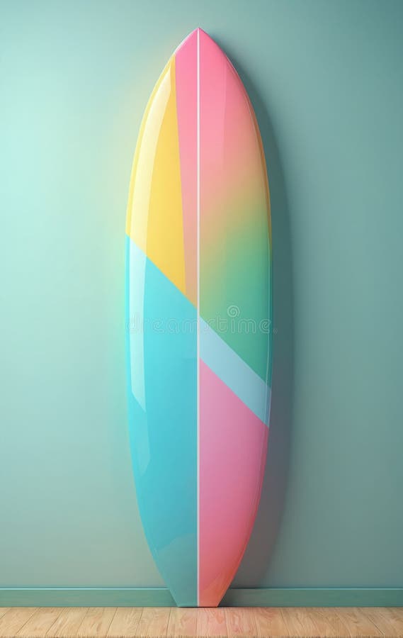 Many Different Colored Surfboards Standing in a Row on a Wooden Wall ...
