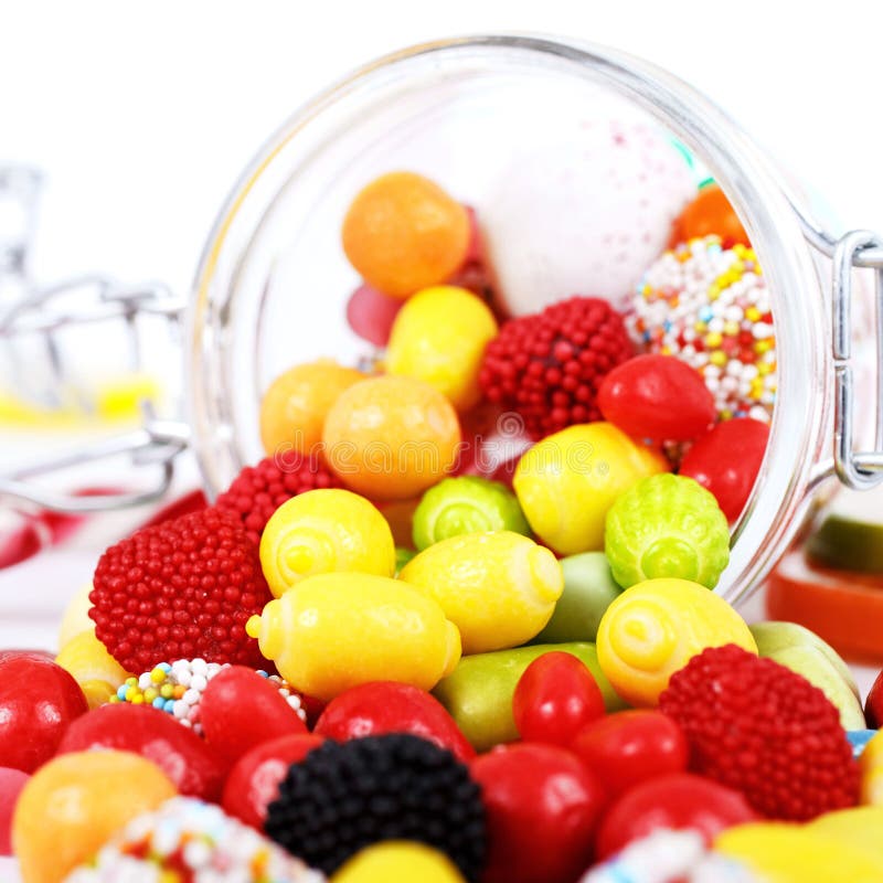 Many Different Colorful Candies and Chewing Gum Stock Photo - Image of ...