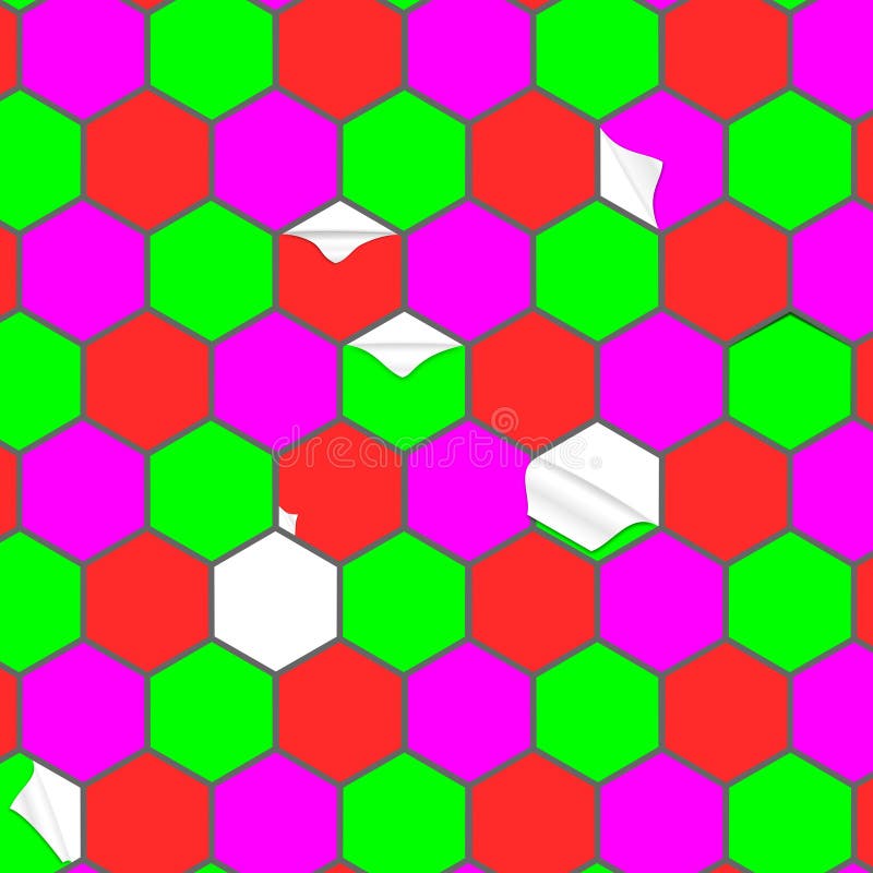 Many Different Colorful Icons As Octagons Stock Illustration ...