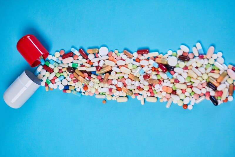 Many Medications Come from a Large Capsule Stock Image - Image of ...
