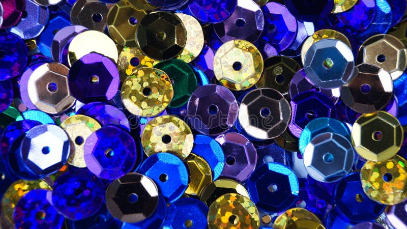 Many Different Colorful Sequins As Background, Top View Stock Image ...