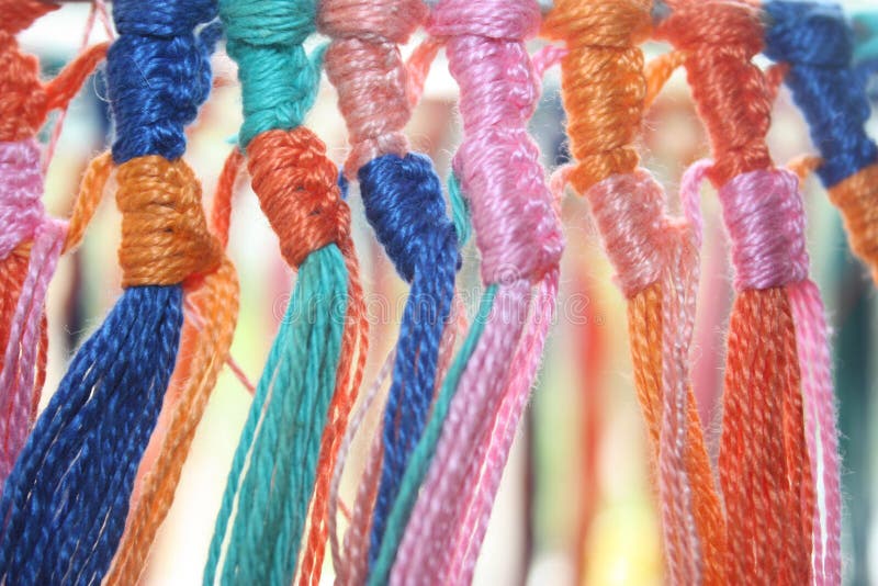 Many Different Colors of Cotton Yarn Thread. Stock Photo - Image of ...