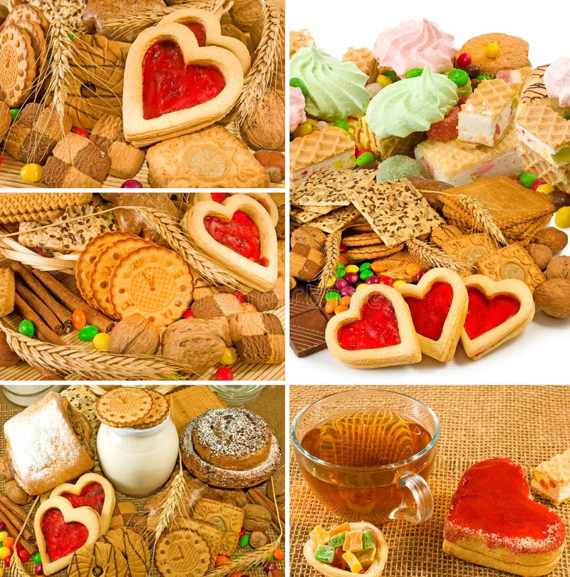 Many Different Cookie Closeup Stock Image - Image of breakfast, holiday ...