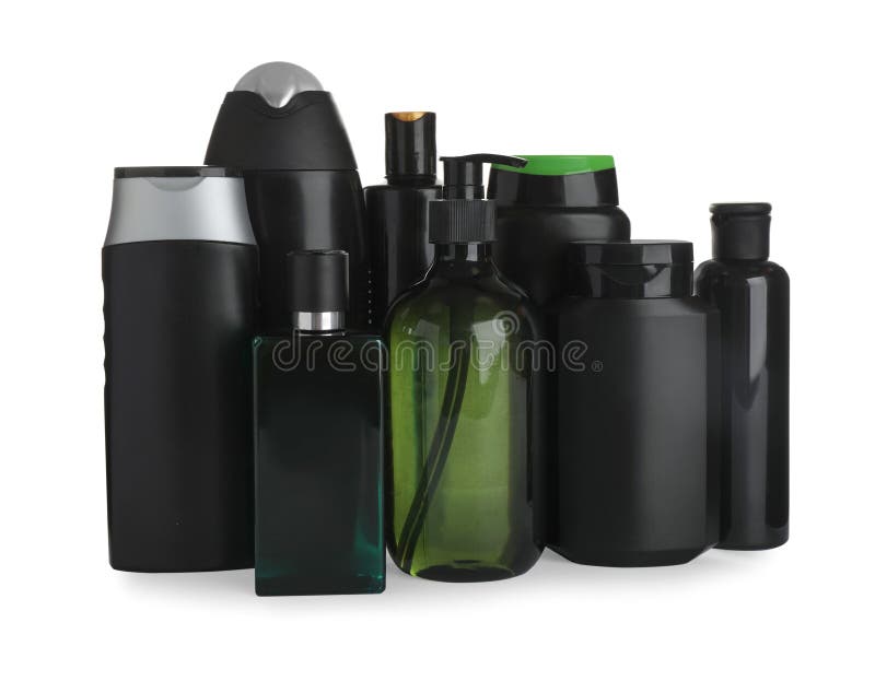 Many Different Cosmetics Products on White Background Stock Image ...