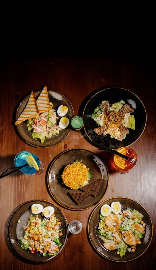 Many Different Delicious Dishes on the Table. Various Snacks and ...