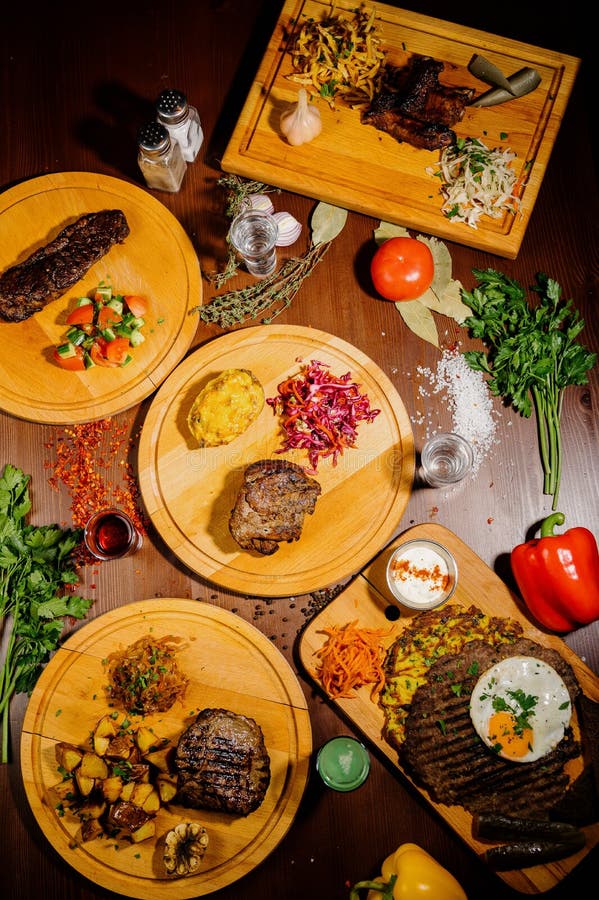 Many Different Delicious Dishes on the Table. Various Snacks and ...